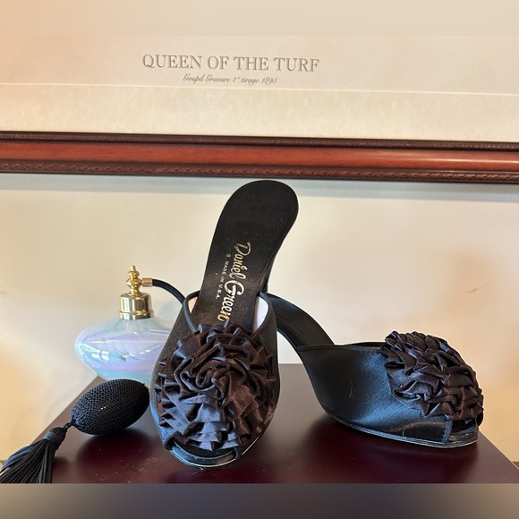 Daniel Green | Shoes | Black Satin Daniel Green Vintage Deadstock ...